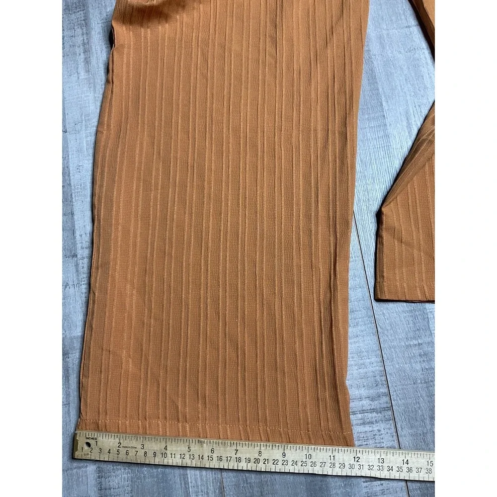 SHEIN | Pants & Jumpsuits | Shein Womens Large Ginger Brown Wide Leg ...